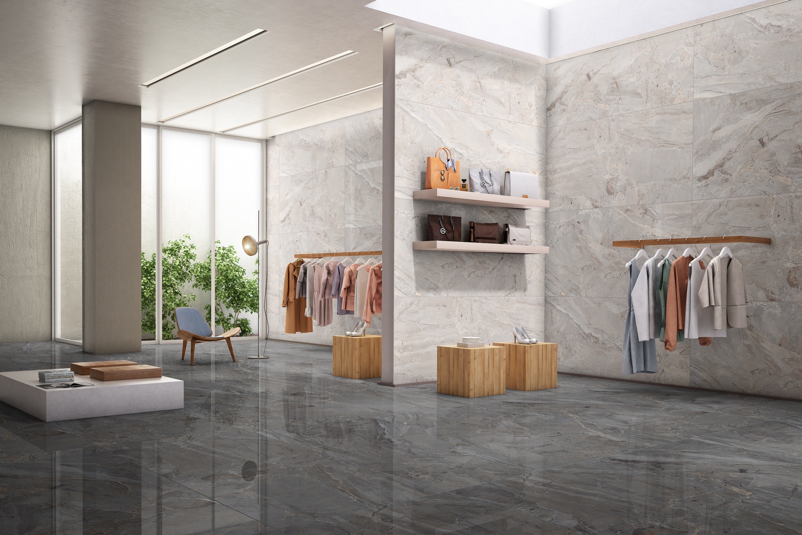 Плитка керамогранитная AZARIO ELEGANT GRIS 80х160 Glossy (P231123005G ...